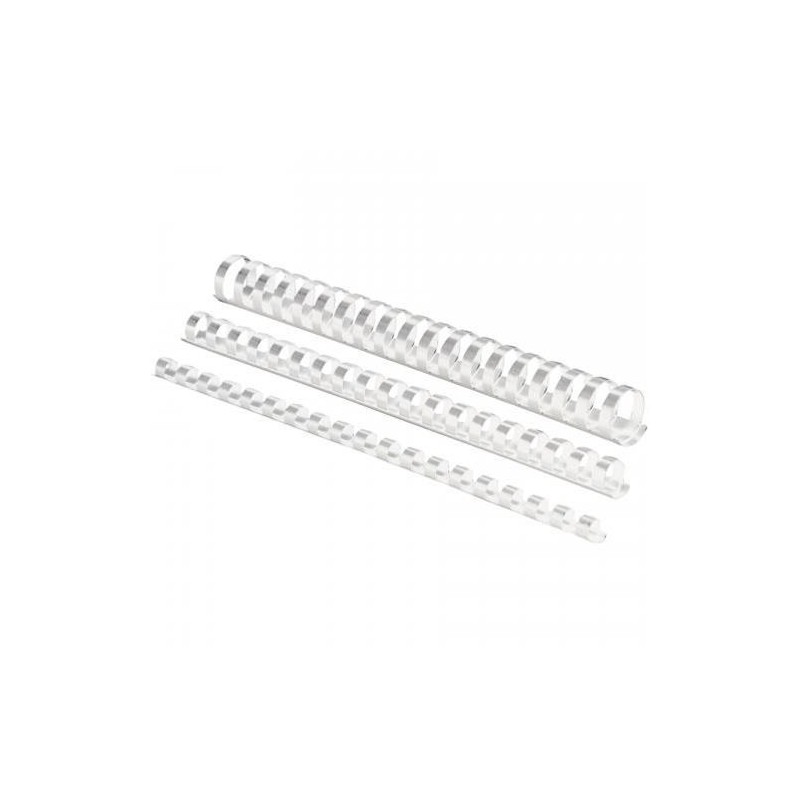 DORSI PLASTICI SPIRALE 100PZ BIANCO MM16